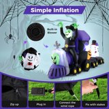 Costway 8.2 ft Long Halloween Inflatable Train LED Lighted Train w ...
