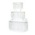 Miumaeov 3 Tier Acrylic Crystal Beaded Cake Stand Cupcake Tower Square ...