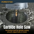 POWERTEC 1PK 4" Carbide Hole Saw for Soft & Hard Metal | Tungsten ...