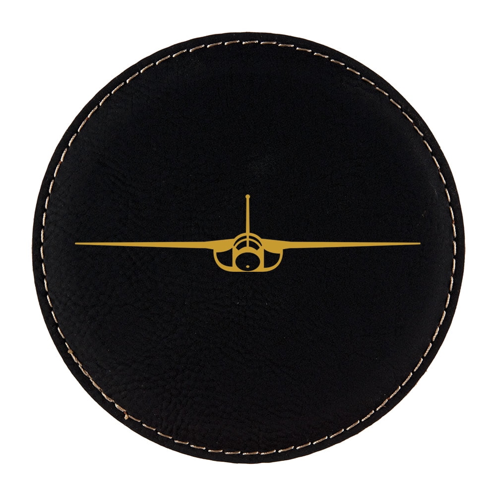 F-111 Aardvark Coaster Laser Engraved Leatherette - Round Coasters ...