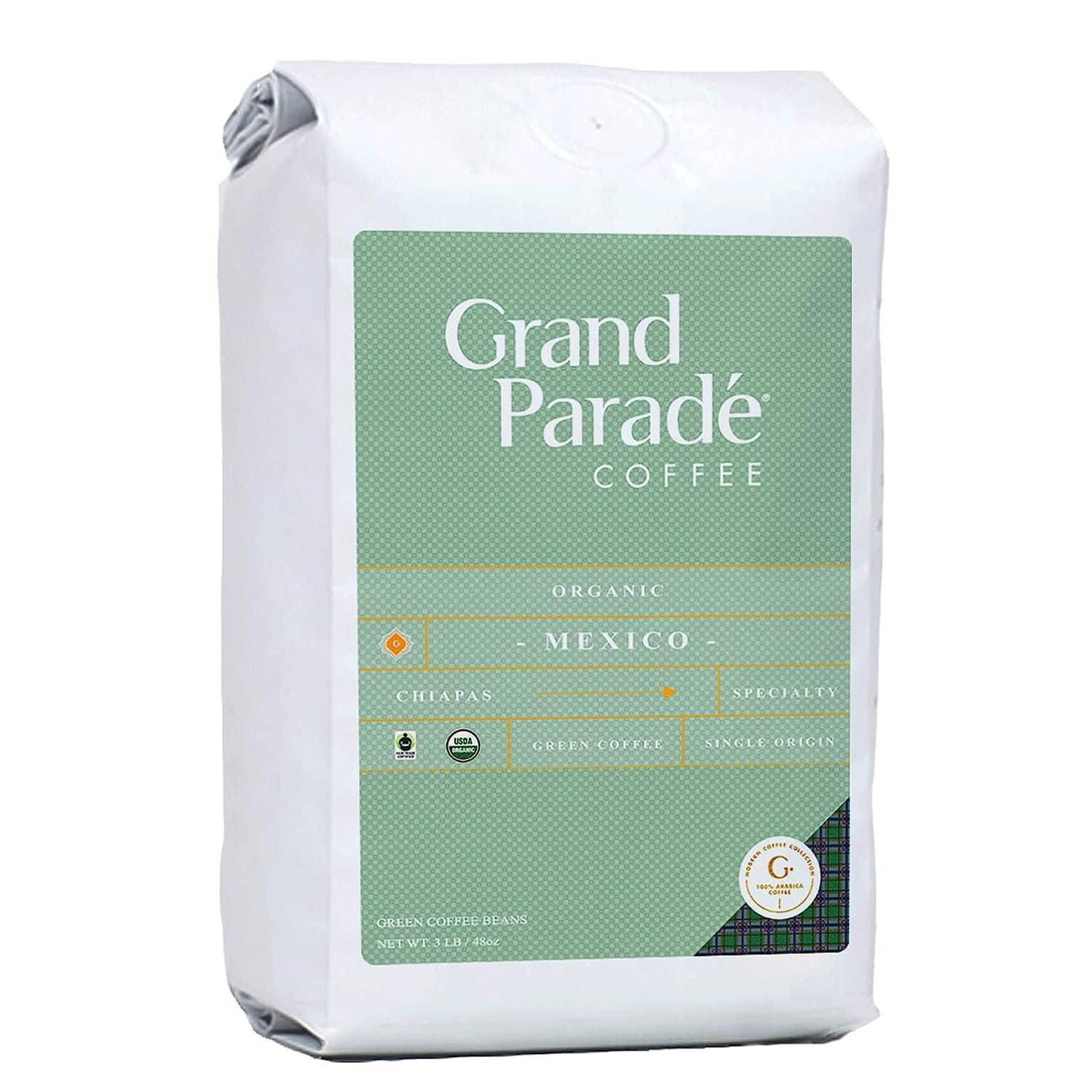 Grand Parade Coffee, 3 Lb Unroasted Green Coffee Beans, Organic Mexico ...
