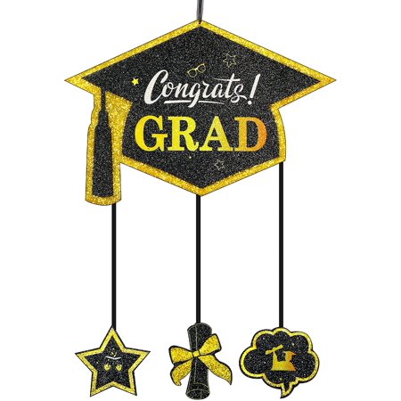 Graduation Door Sign Decor Hanging Wall Decoration Welcome Board Felt ...