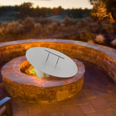 SKYSHALO Round Fire Ring Lid Cover 20" Fire Pit Lid 1.5mm Thick 430 ...