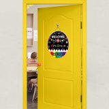 WhatSign Back to School Teacher Welcome Sign, 11.5" Personalized ...