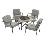 Mainstays Holten Ridge 5-Piece Tile-Top Fire Pit Chat Set with Gray ...
