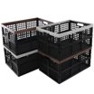CleverMade 3 Pack Collapsible Shopping Basket EcoCrate with Handles ...