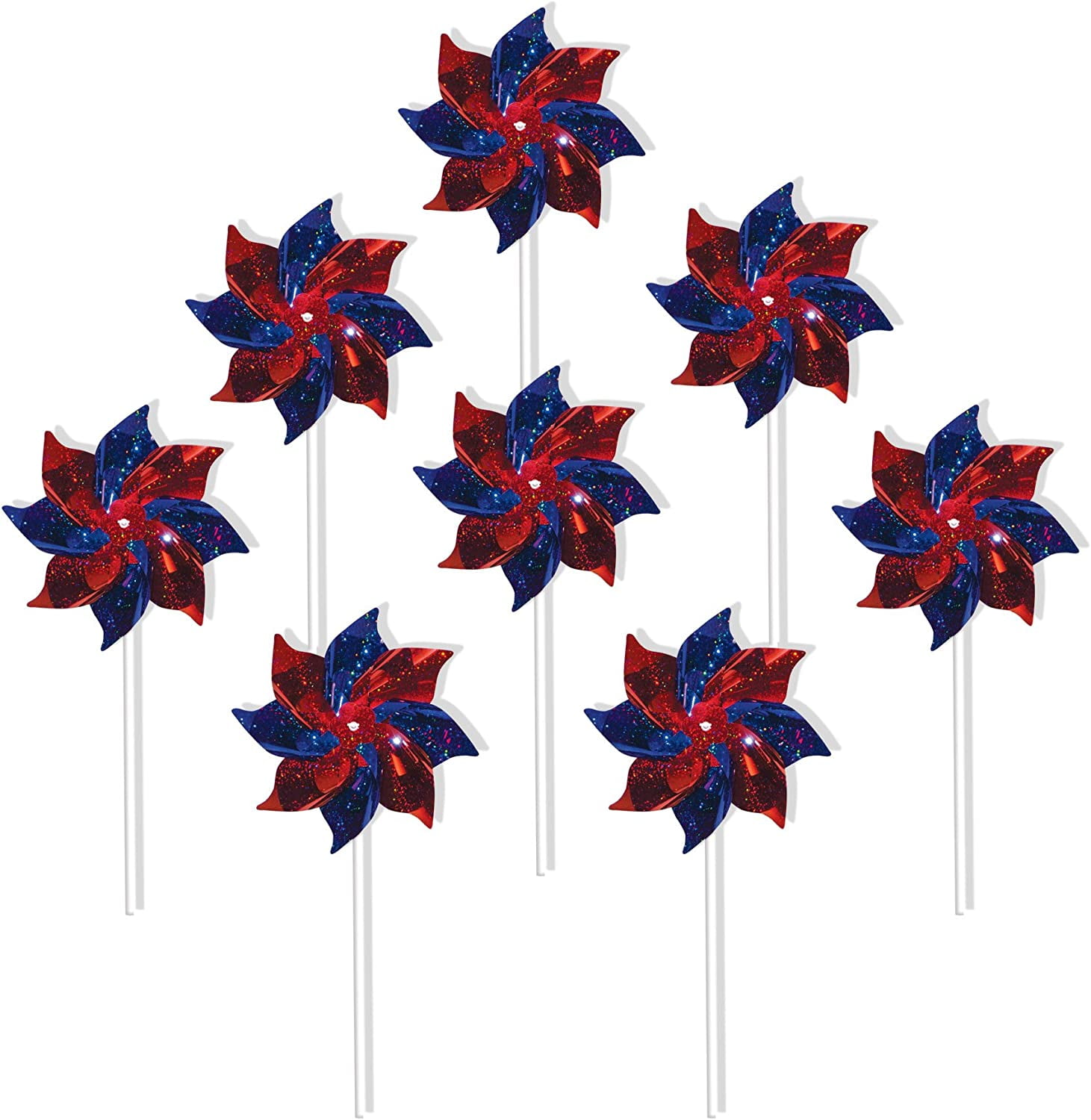 In the Breeze 2757 — Spirit Pinwheels, Blue/Red, 8", 8 Piece - Handheld ...