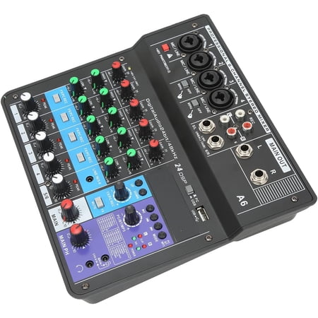 Veeki USB Mini Mixing Desk Sound Console for Home Music Production and ...