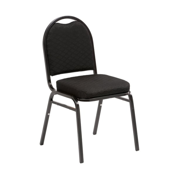 250 Series Stack Chair w/ 2 1/2" Thick Seat - Fabric Upholstered-Black ...