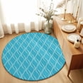 3ft Area Rug,Modern Geometric Wave Stripes Blue Washable Large Rugs ...