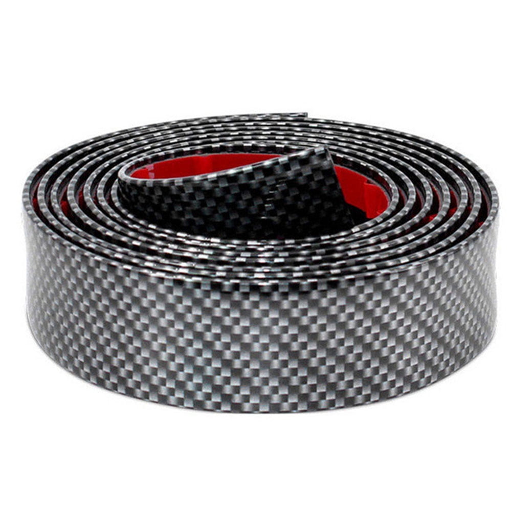 Megalia 3m Rubber Car Trim Strip Carbon Fiber Look Bumper Door Sill ...