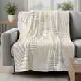 Beige Palm Tree Blanket Soft Cozy Warm Throw Blanket for Couch, Plush ...