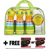 Melissa & Doug Fuzzy Monster Bowling Pins & Ball With Mesh Storage Bag ...