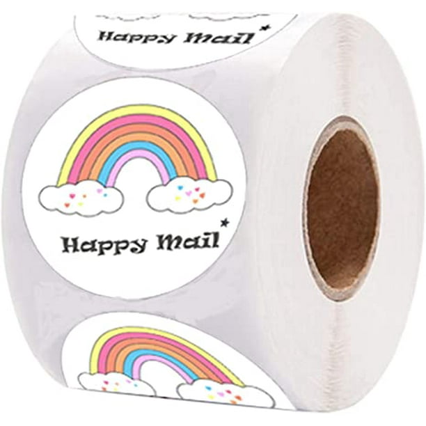 Pegatinas Rainbow Happy Mail JAMW 1.5 Pulgadas 500 Unidades | Bodega ...