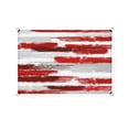 Abstract Art Sun Shade Sail 8'X10' Red Gray Mottled Color Block Oil ...