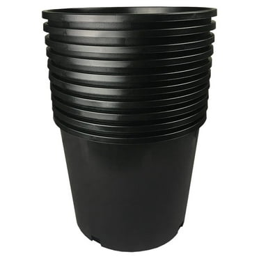 10-Pack 3 Gal. Durable Plastic Nursery Pots for Garden Growing and ...