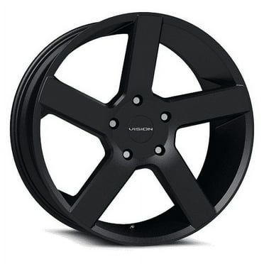 22x9 Vision 471 Splinter Gloss Black Machined Face Wheel 5x120 (35mm ...