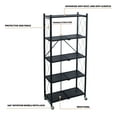 Organize It All 5 Shelf Foldable Metal Storage Shelves, Wheels, Adult ...