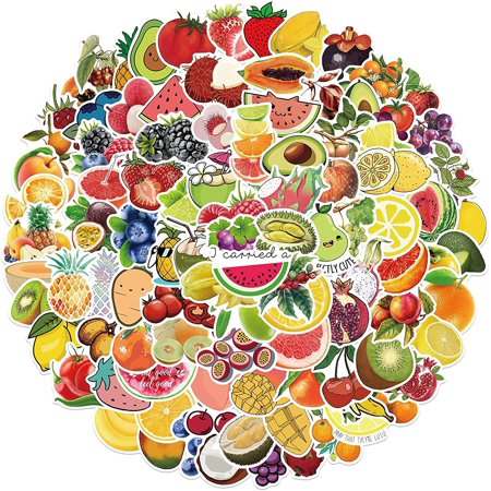 100 Pack Food Fruit Stickers for Laptop Water Bottles Car Phone Guitar ...