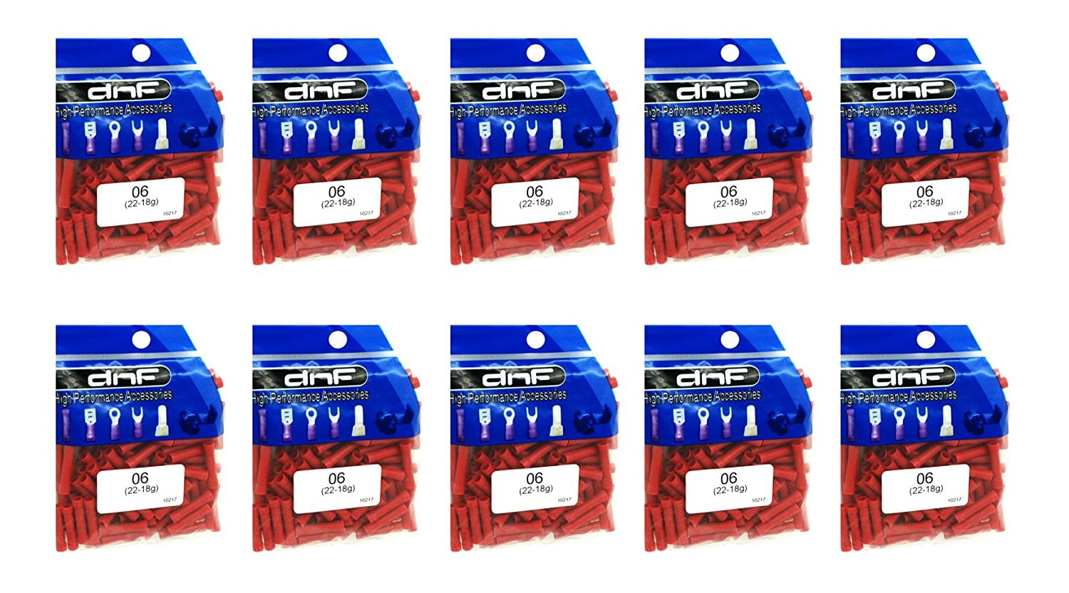 DNF 1000 Pack Copper Butt Connectors Red Vinyl Insulated PVC 22-18 ...