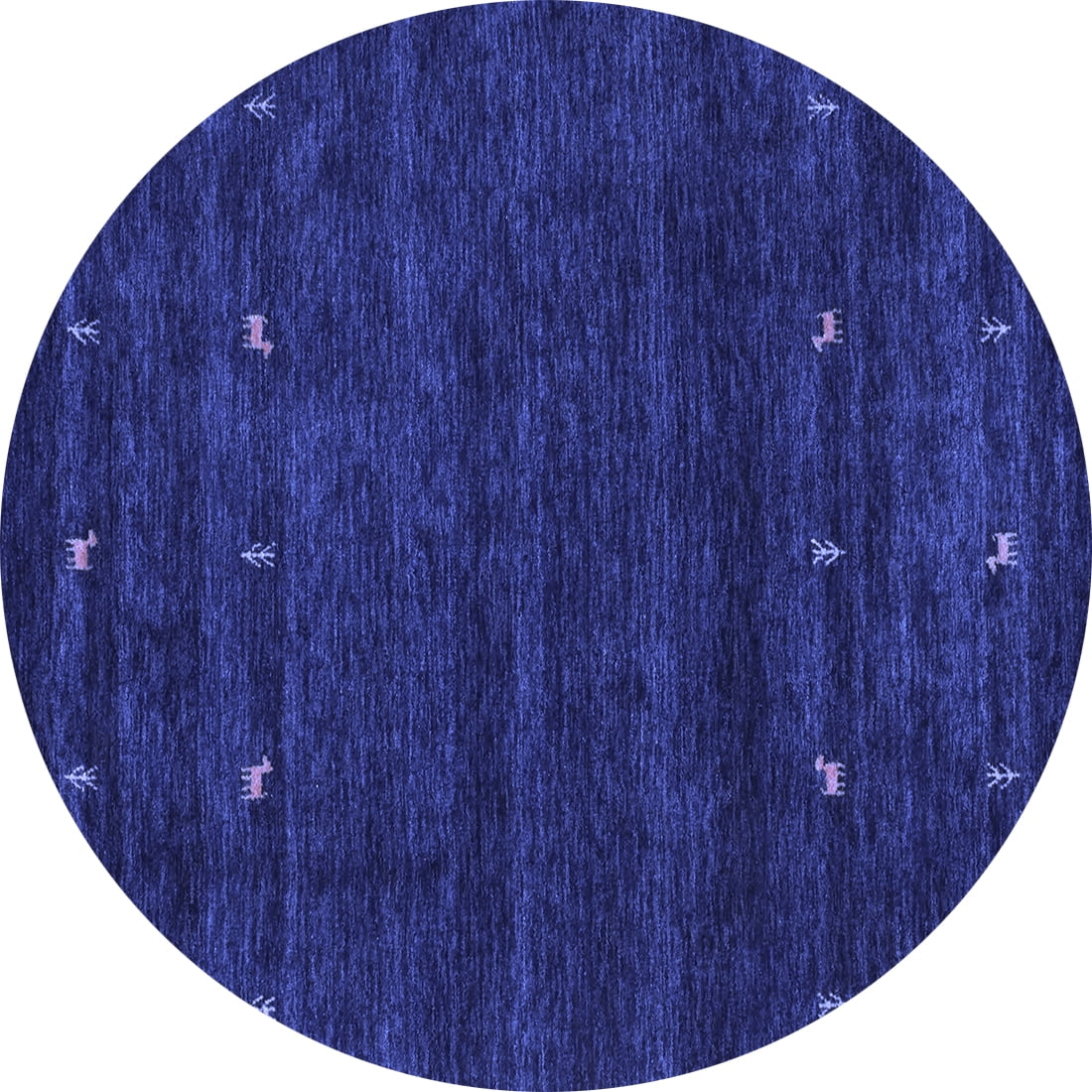 Ahgly Company Indoor Round Abstract Blue Contemporary Area Rugs, 5 ...