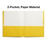 STAPLES School Grade 2 Pocket Folders, Yellow, 25/Box, 50-Page Capacity ...