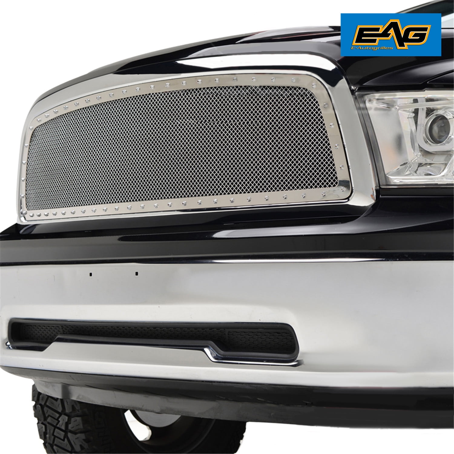 EAG Rivet Steel Mesh Replacement Grille ABS Shell Fit for 2009-2012 ...