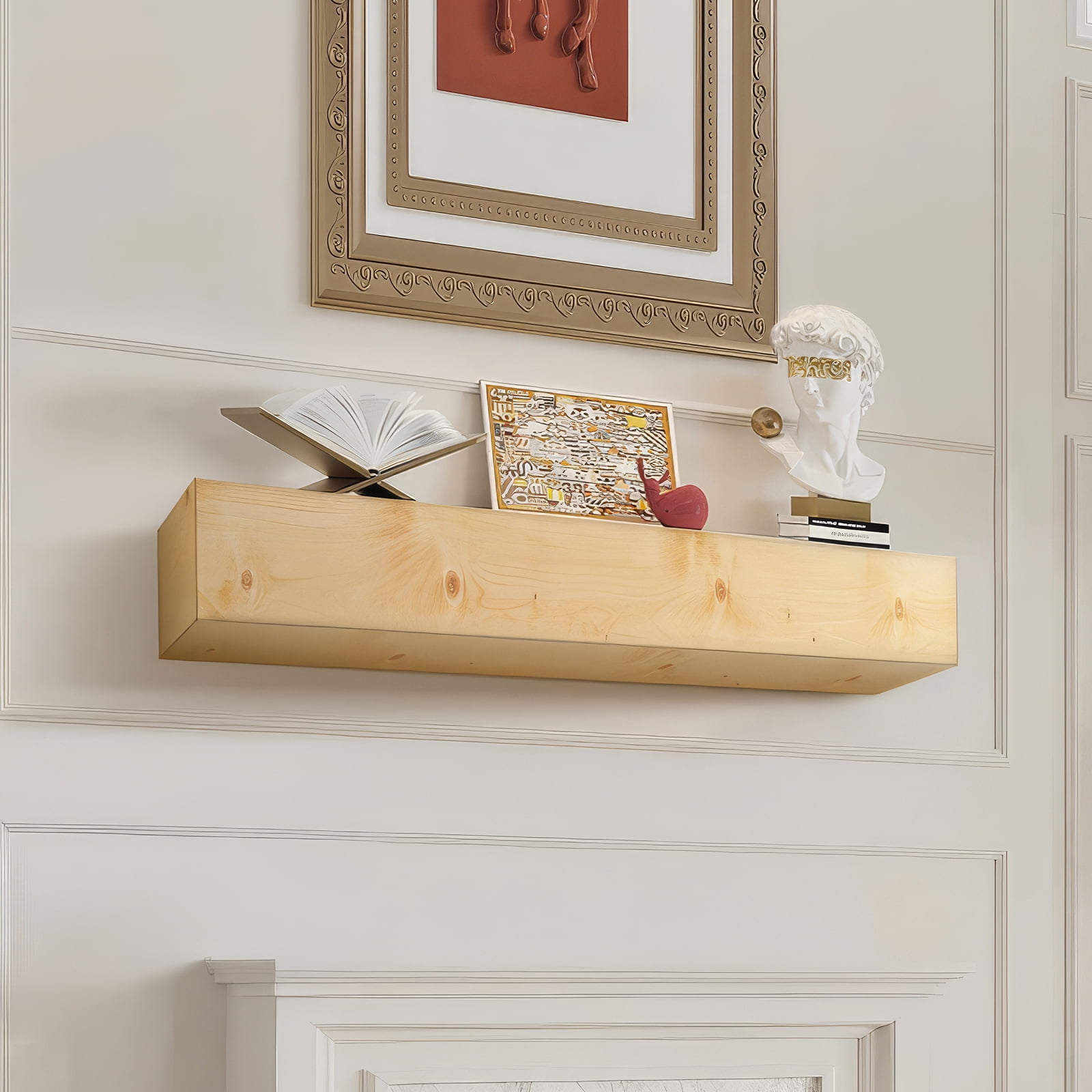 Click here for Vevor Fireplace Mantel Wood Shelf Floating Rustic... prices