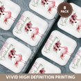 3drose, Pretty Pink Flamingo Happy 18th Birthday, Set of 8 Coasters ...