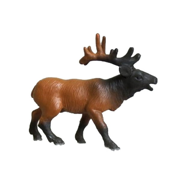 Elk Realistic Small Toy Model Plastic Replica Forest Animal, Kids ...