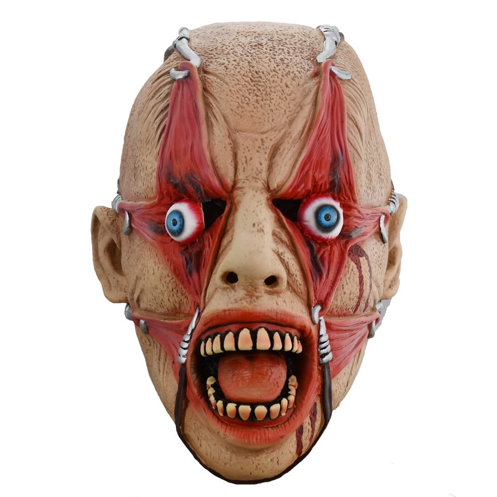 Scary Zombie Mask Scary Halloween Horror Mask Bloody Cosplay Prop Devil ...