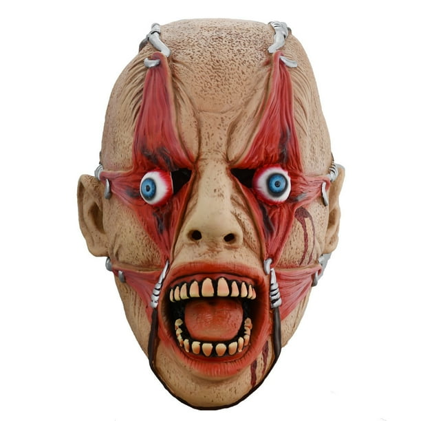 Scary Zombie Mask Scary Halloween Horror Mask Bloody Cosplay Prop Devil ...