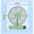 Anckoeil Folding Card Desktop Fan, USB Rechargeable Portable Mini Fan ...
