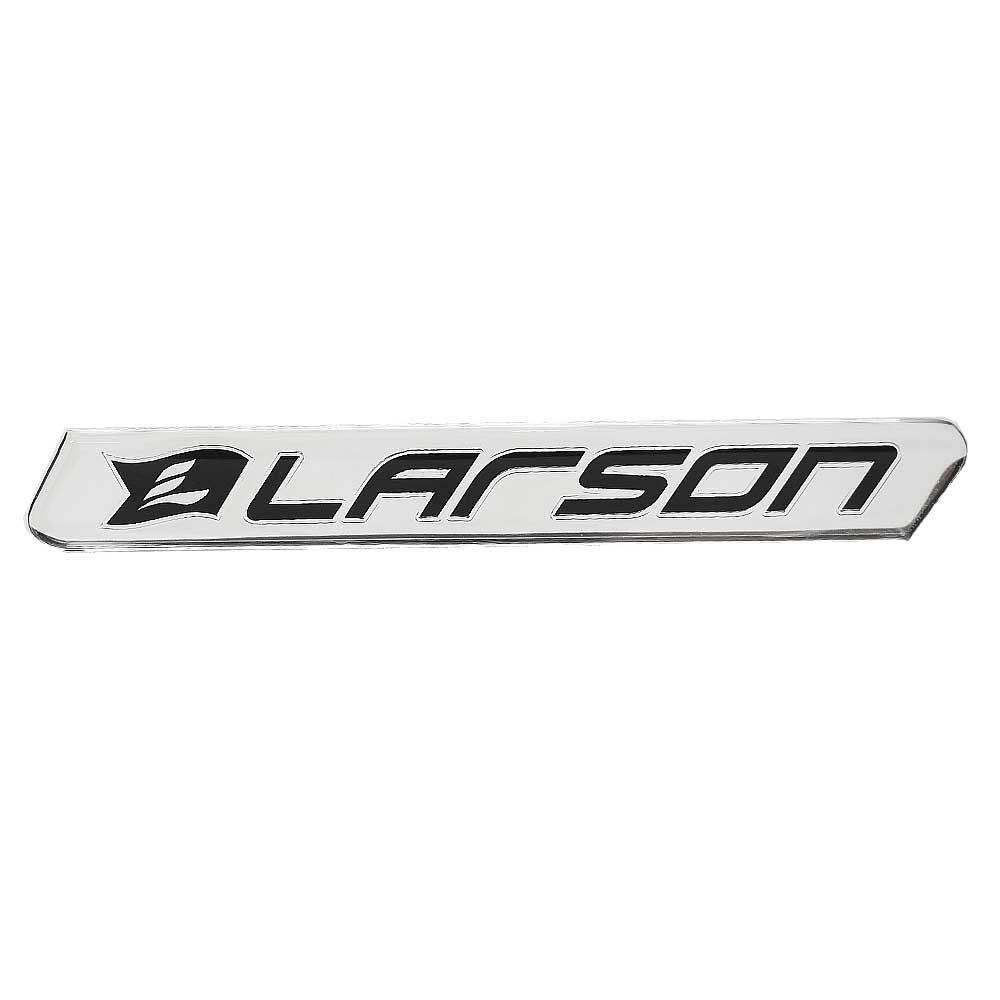 Larson Boat Raised Decal 8154093 | 6 3/4 x 7/8 Inch Silver Black ...