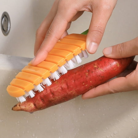 Zeus Vegetable Cleaning Brush Multifunctional Carrot Shape PP Adorable ...