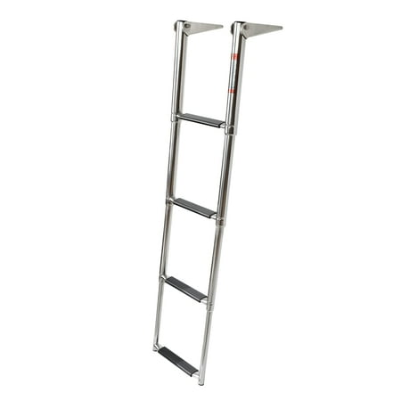 Mono-gatari Boat Ladders 4 Step Folding 316 Stainless Steel Telescoping ...
