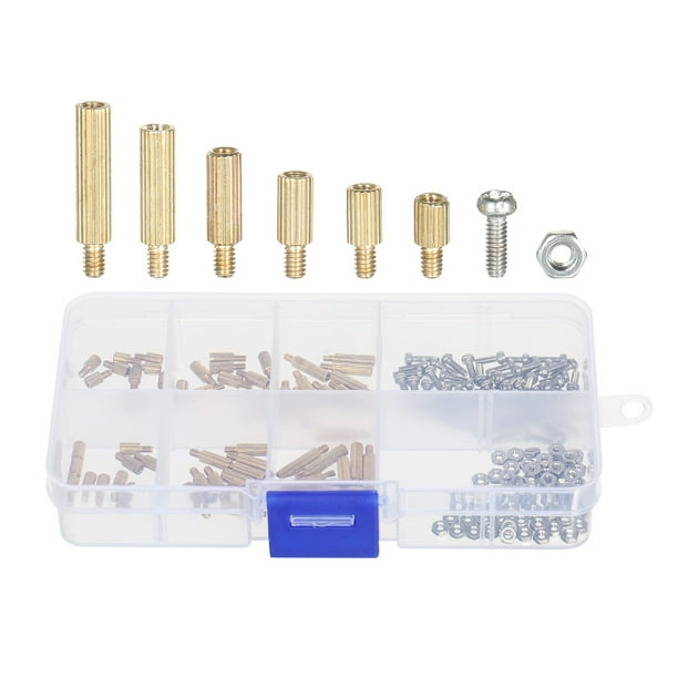 Yeacher 180-Piece M2 Male and Female Hex Brass Spacers Assortment Kit ...