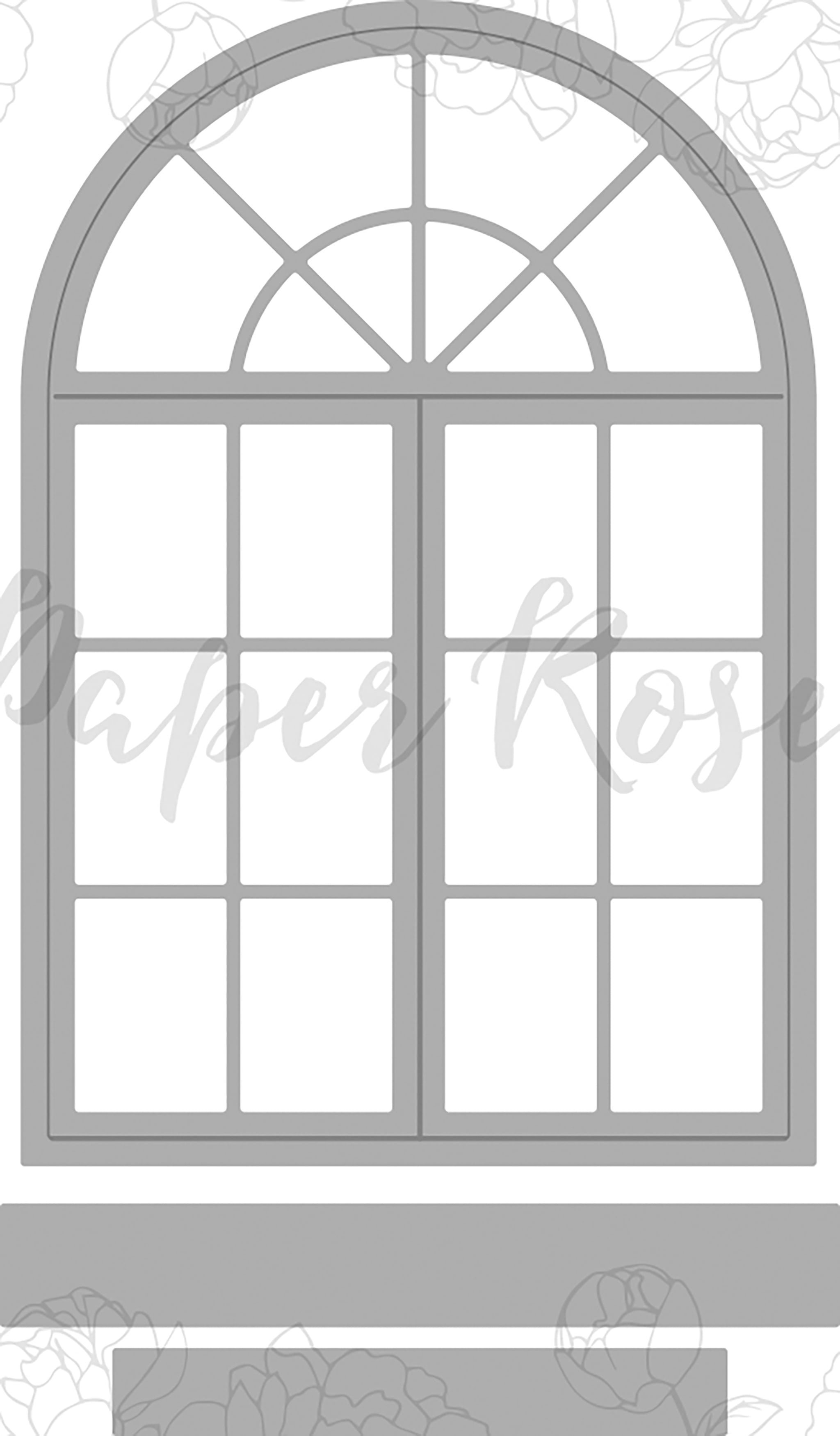 Paper Rose Dies-Victorian Arched Window - Walmart.com