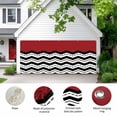 Black White Chevron Garage Door Cover Banner 7 x 16 FT, Geometric Red ...