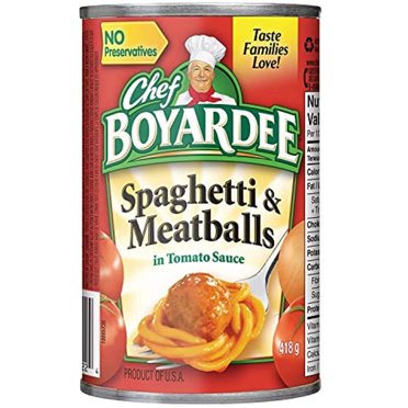 Chef Boyardee Spaghetti & Meatball Can, 15 oz , 6 Pack - Walmart.com