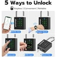 Heavy Duty Smart Padlock with Key, Pad Lock with Code Keypad ...