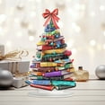 Danhjin Christmas Table Decor, Books Christmas Trees Signs ...