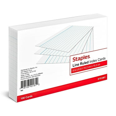 Staples Ruled 4" x 6" Index Cards Assorted Pastel 300/Pack (51000 ...