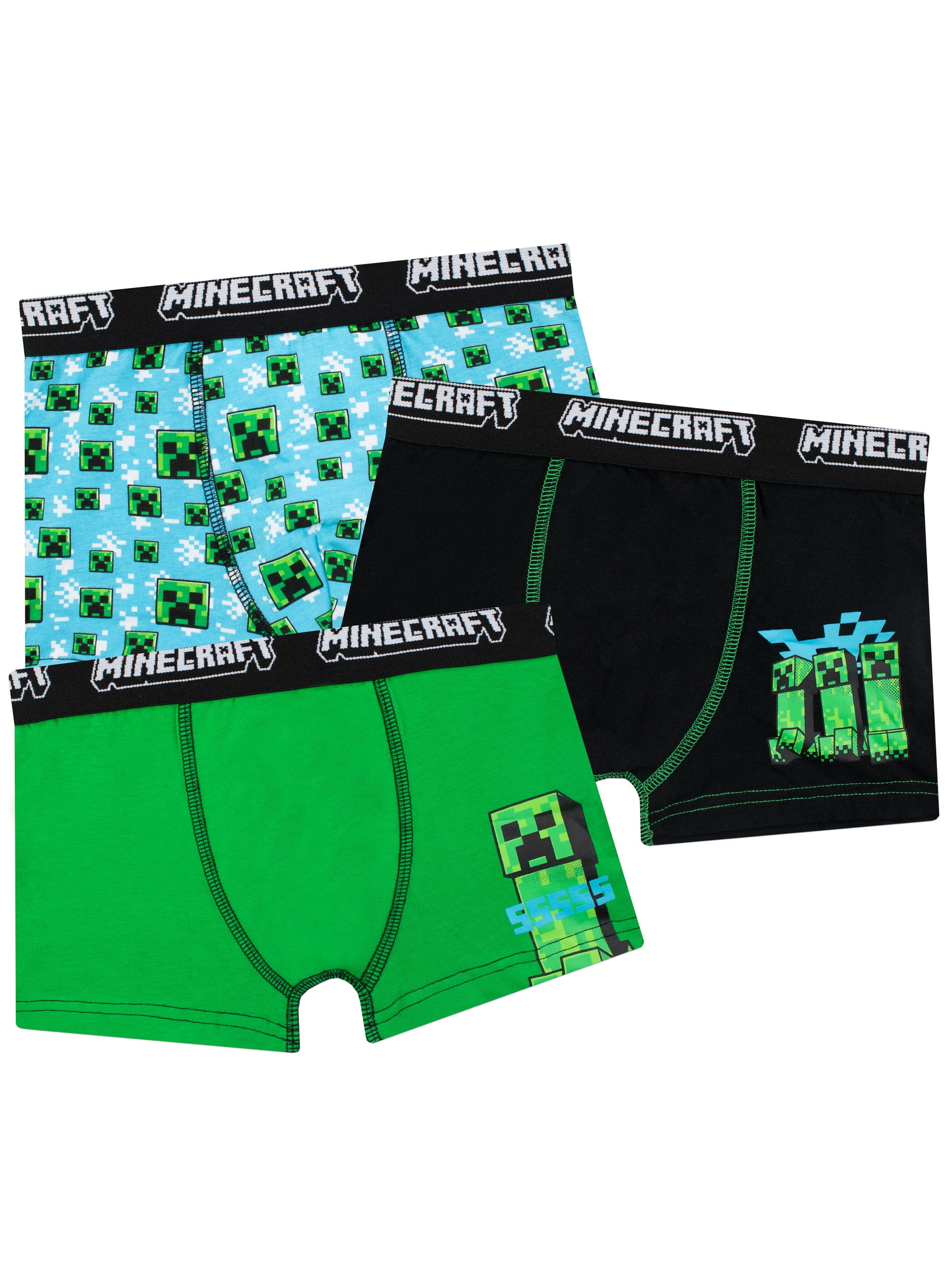 Minecraft Boys Briefs Pack of 3 Sizes 6-14 - Walmart.com