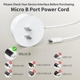 Replacement 5V 1.8A AC Charger Power Supply Cable, 5FT Micro USB Power ...