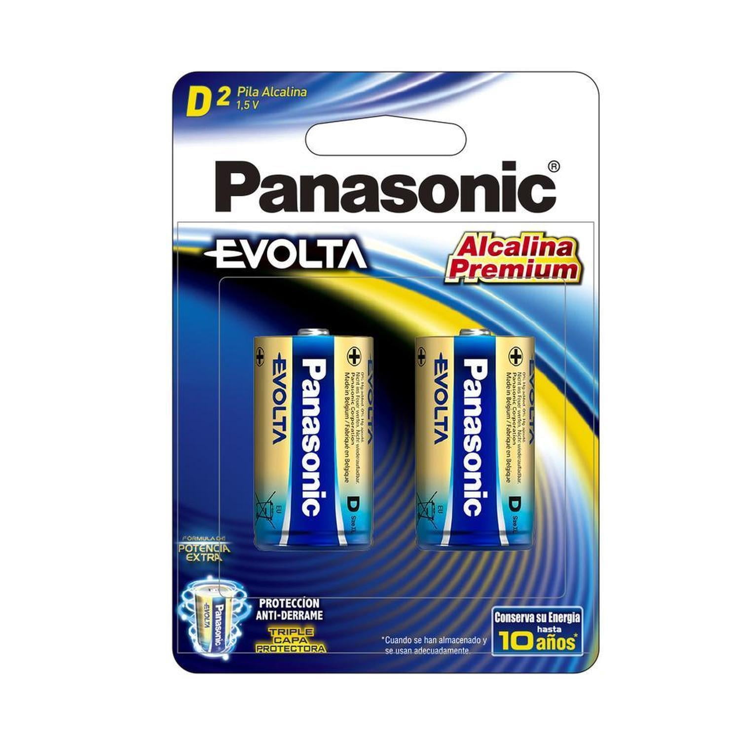 PILA ALCALINA D PANASONIC EVOLTA 12 UNIDADES 1.5V | Bodega Aurrera en línea