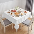 Autumn Maple Leaves Table Cloth 60x60in, Waterproof Square Tablecloth ...