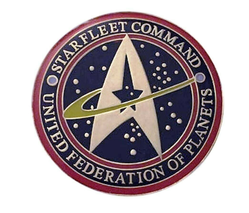 Star Trek Starfleet Command UFP 1.25 Inches Tall Enamel Metal Pin ...