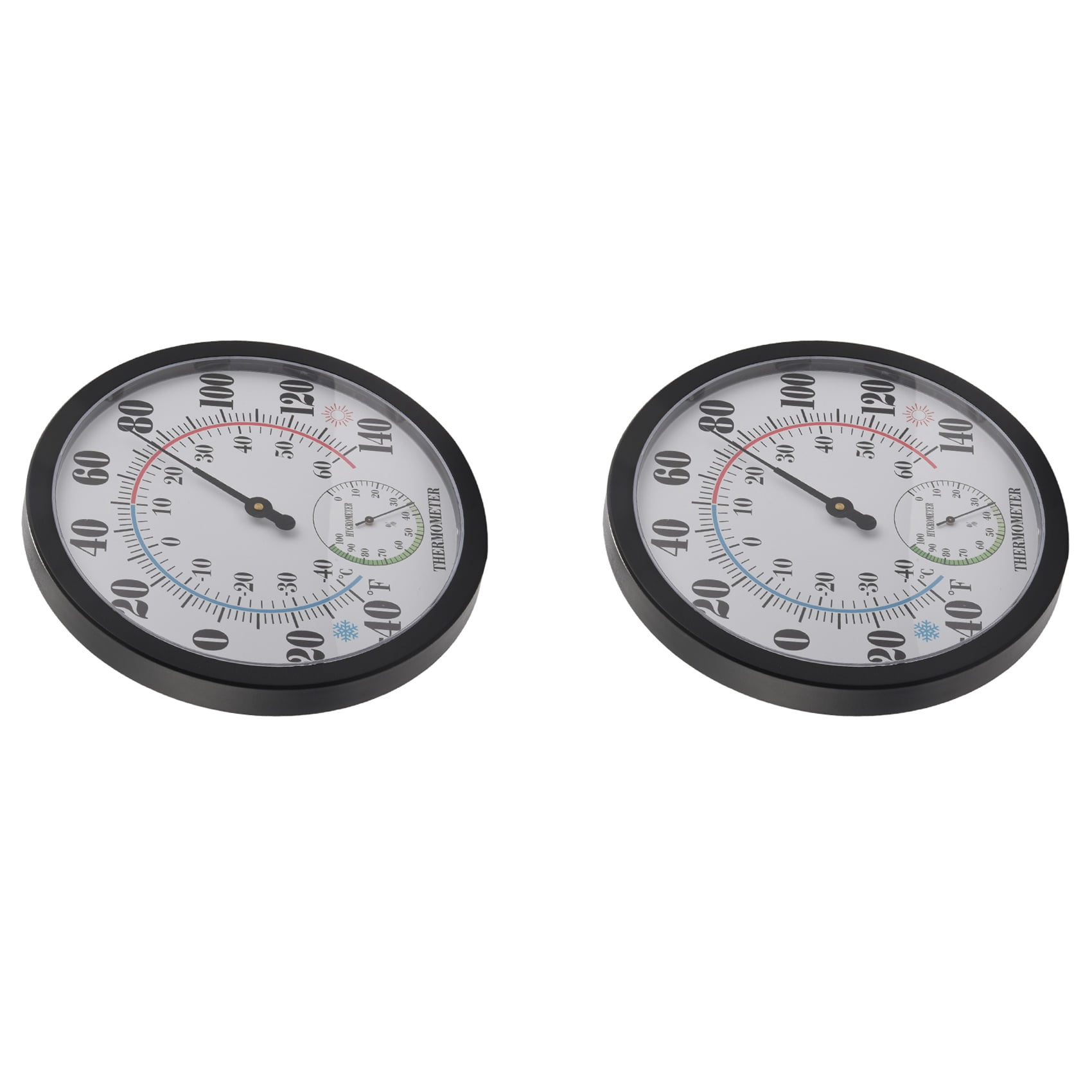 2X 10 Inch Indoor Outdoor Weather Thermometer/Hygrometer for Patio ...