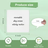 Sticky Notes, Reusable Dry Erase Labels, 32-Pack 4" X 4", Whiteboard ...